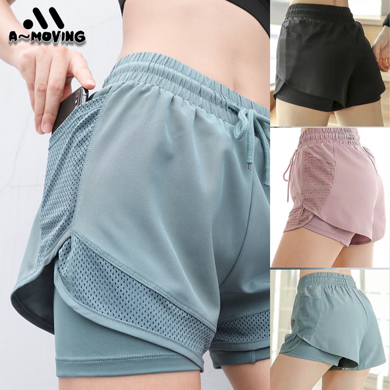 Sports Yoga Shorts Light Proof Women's Loose Thin High Waist Yoga Pants ...
