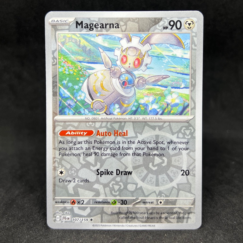 Pokemon TCG Magearna Reverse Holo Rare 107/159 2025 Scarlet & Violet ...