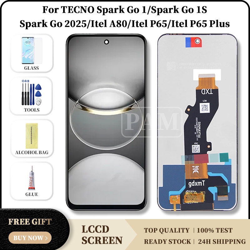For Tecno Spark Go 1 Go 1S/Spark Go 2025/itel A80 P65 P65 Plus LCD ...