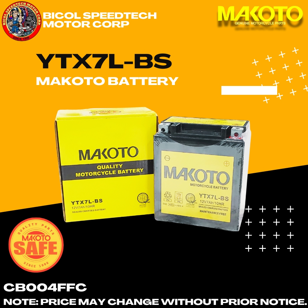 YTX7L-BS MAKOTO BATTERY (CB004FFC) | Shopee Philippines