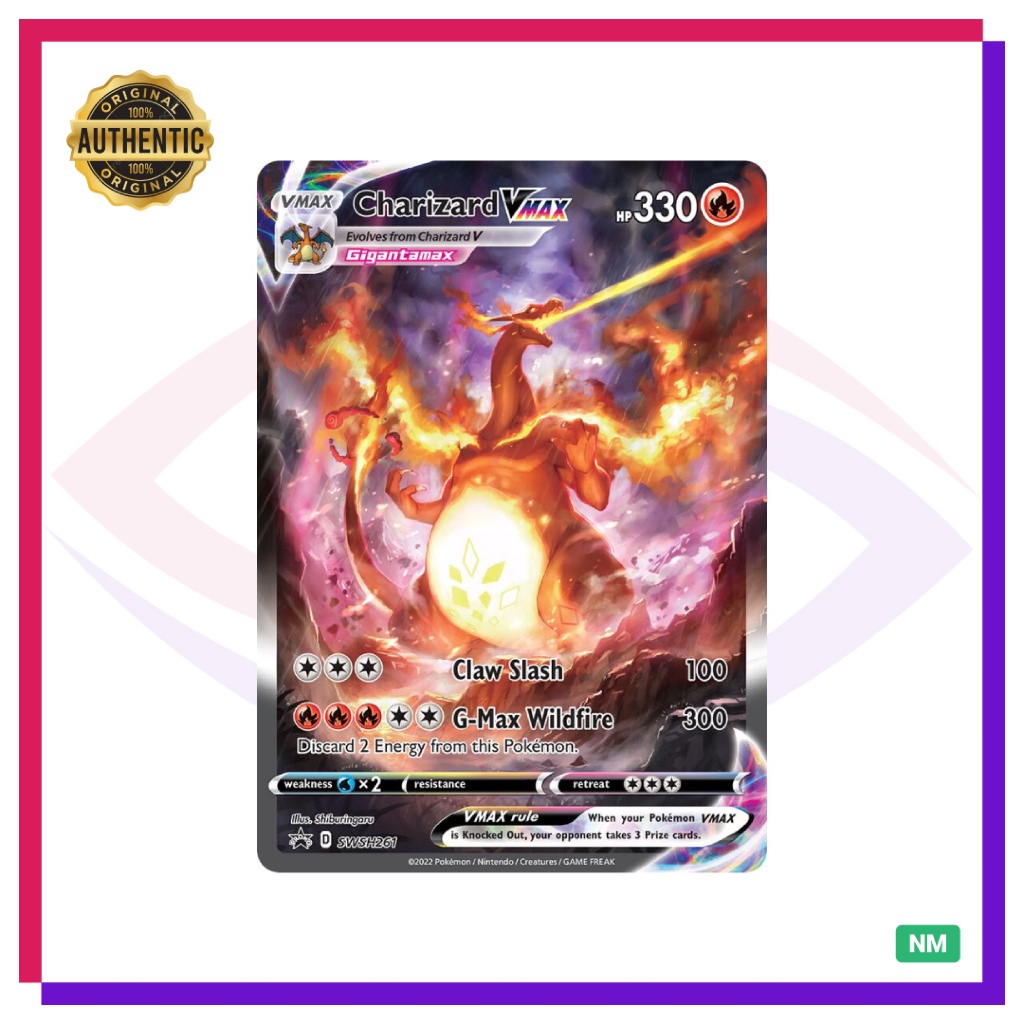 [Pokemon] Charizard VMAX | Black Star Promos | SWSH261 | EN | Shopee ...