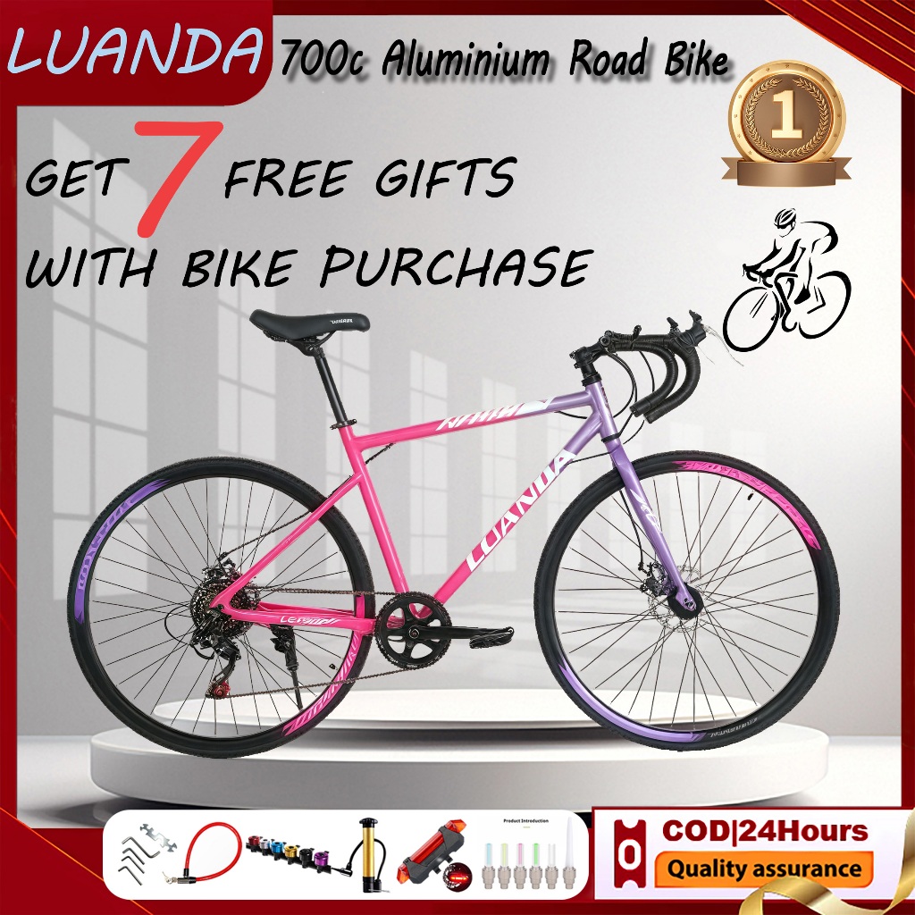 LUANDA 700c Aluminum Road Bike Lightweight Aluminum Road Bike Libreng 7 ...
