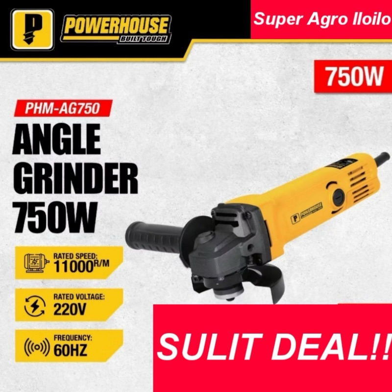 Powerhouse Angle Grinder 750 watts PHM-AG750 | Shopee Philippines