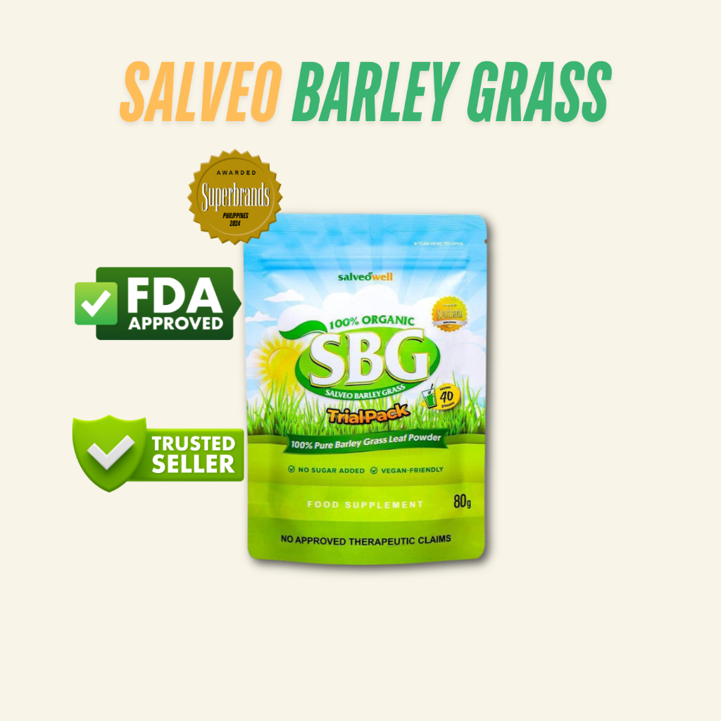 SBG SALVEO ORGANIC BARLEY GRASS in Trial Pack 80g | Shopee Philippines