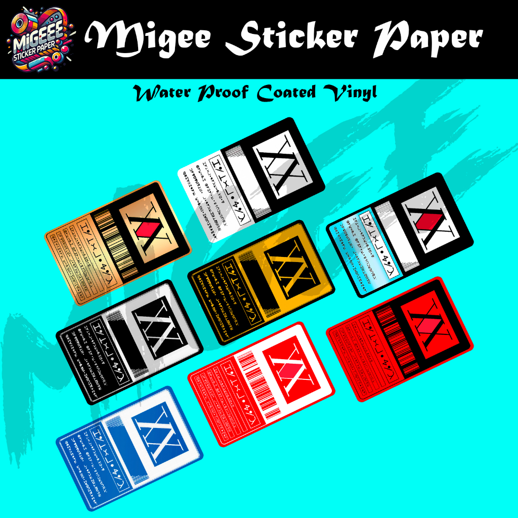 HUNTER X HUNTER LICENSE - (SKIN CARD STICKER) ATM/CREDIT/DEBIT/BEEP ...