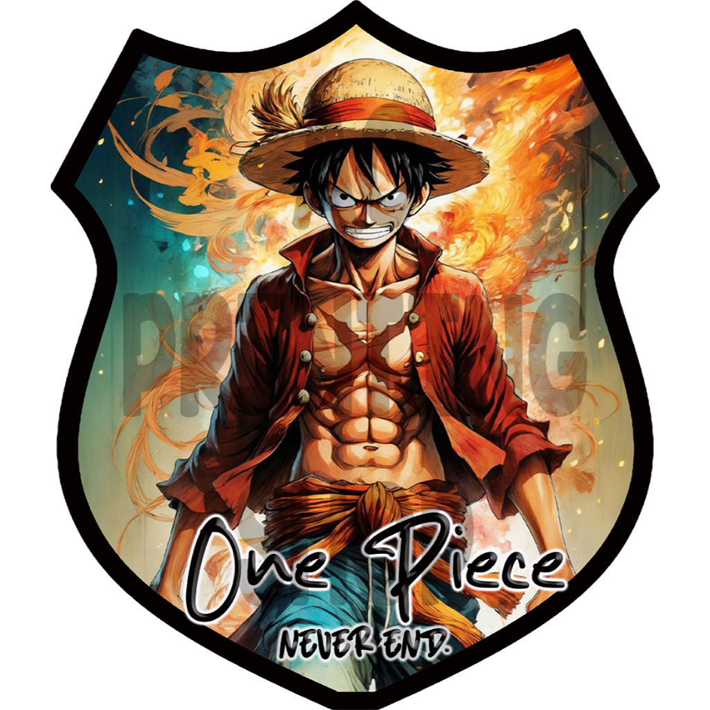 LUFFY BIG SIZE WATERPROOF STICKERS LAMINATED SHIELD CUTS | Shopee ...