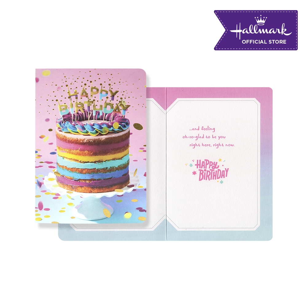 Hallmark Birthday Greeting Card (CAKE) with Envelope 18cm x 13cm ...
