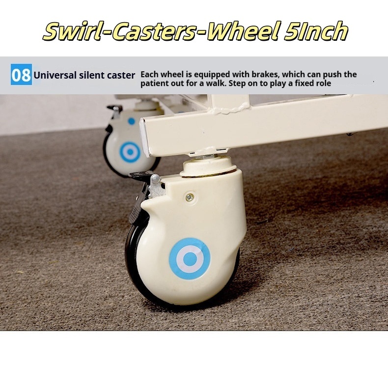 5 inch Universal Swirl Casters Wheel Hospital bed mute screw universal ...