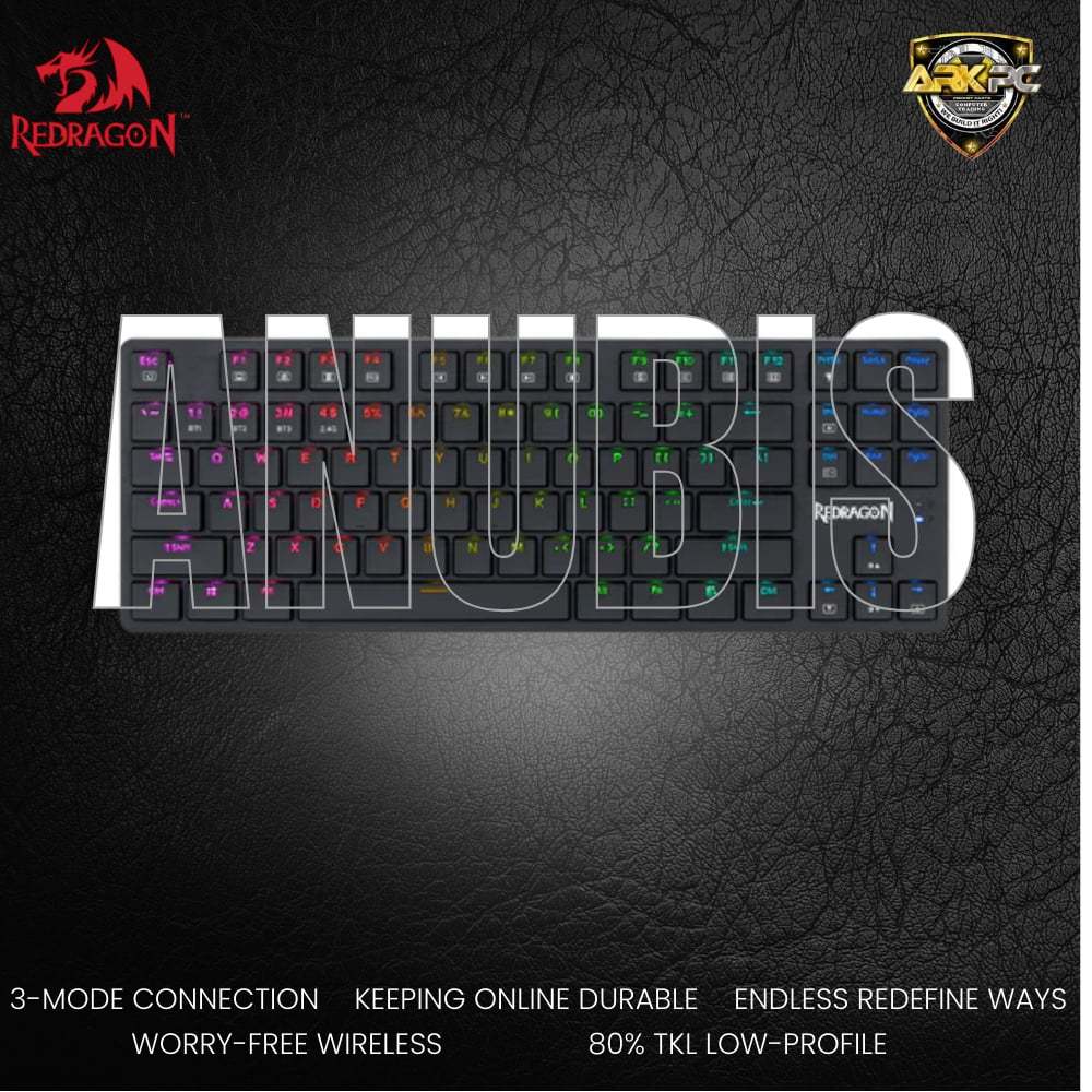 Redragon ANUBIS Wireless/Wired RGB Mechanical Keyboard Black (Dust ...