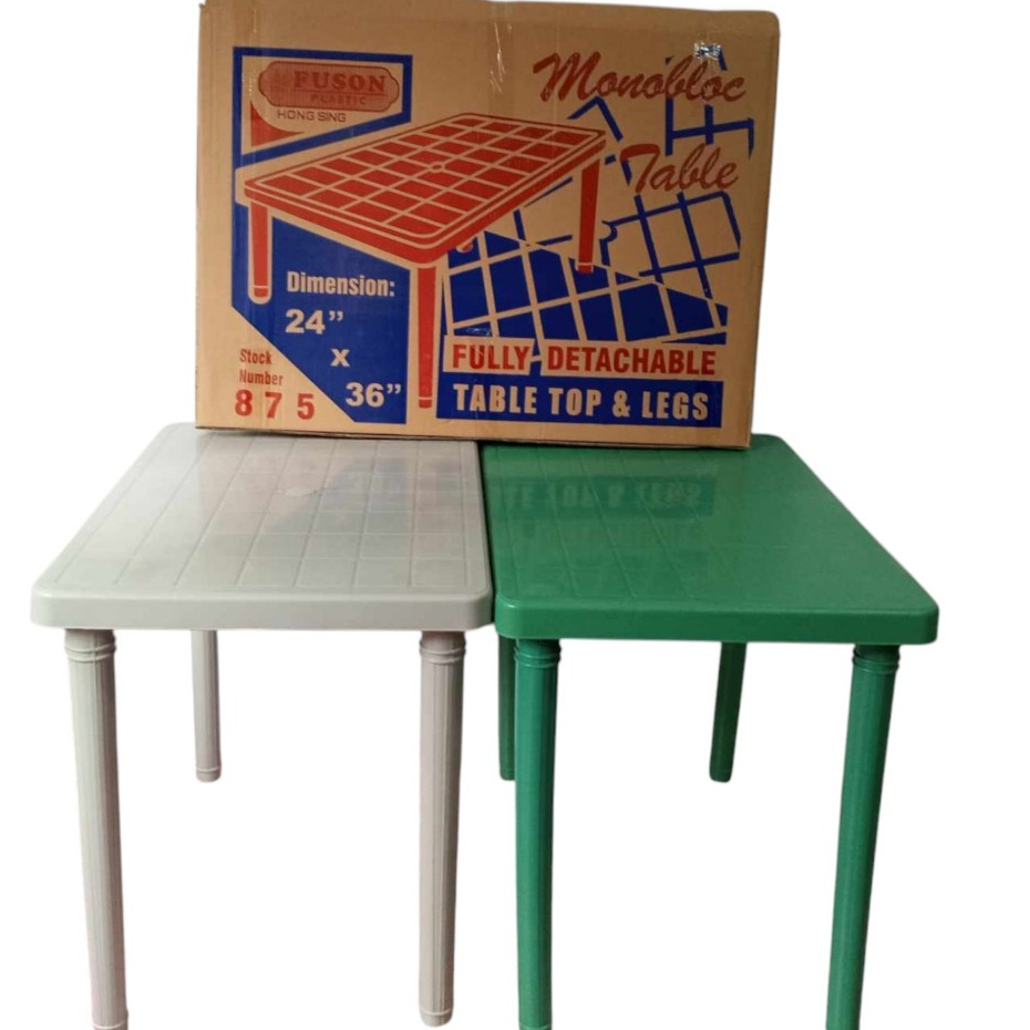 MONOBLOCK TABLE 24" x 36" FUSON MONOBLOCK TABLE WITH UMBRELLA HOLE #875 ...