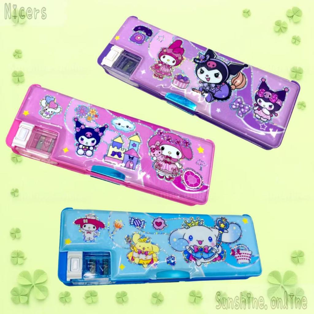 Sanrio Plastic Pencil Box LY-9553 W/sharpener Double Sided Magnetic ...