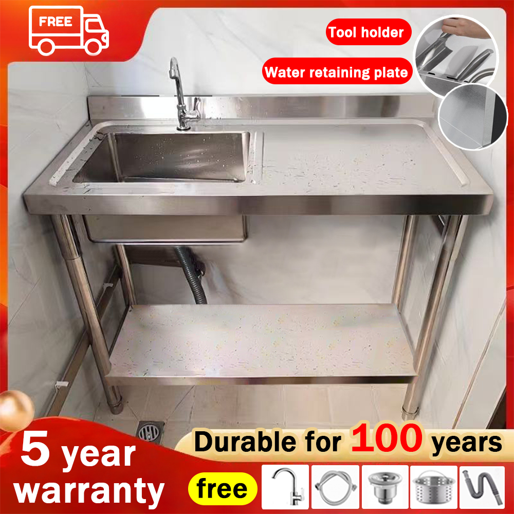 【COD】Lababo Stainless Complete Set Single Tank Wash basin Stainless ...