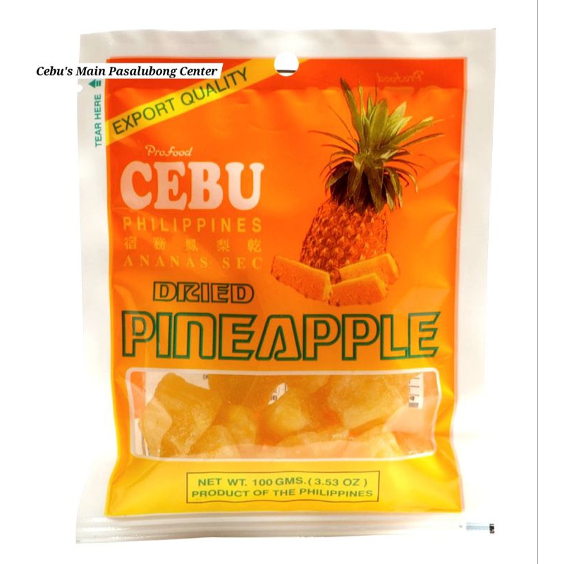 Profood Cebu Brand Dried Pineapple 100g | Shopee Philippines