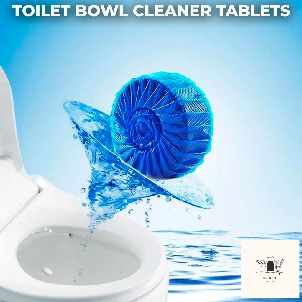 10pcs/pack Blue Tablet Toilet Bowl Cleaner Automatic Tank Bowl Bathroom ...