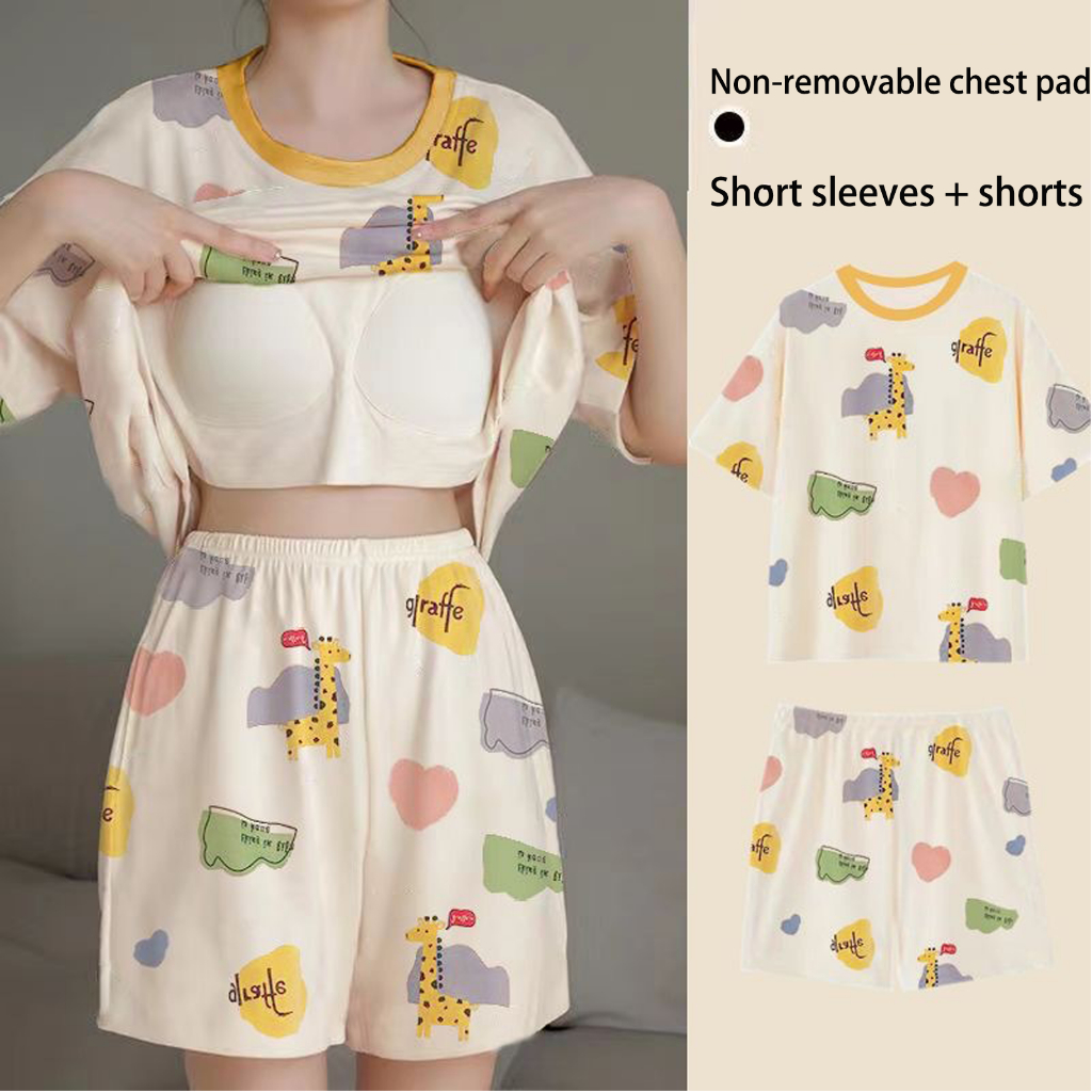 Padded Pajamas Babae Plus Size Pajamas Cute Fashion Pajamas Summer ...