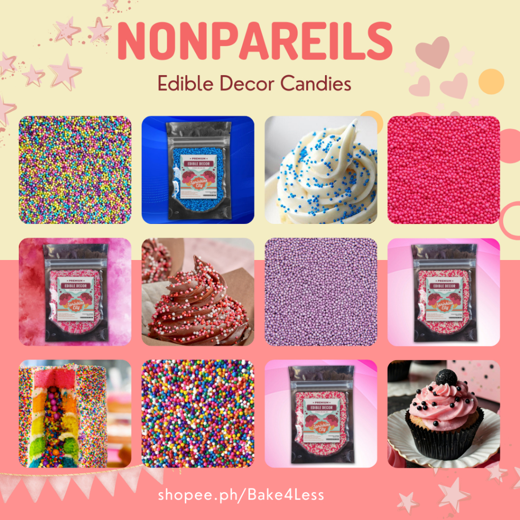 Nonpareils Candy Sprinkles Colorful Edible Decor for Cakes Cupcakes ...