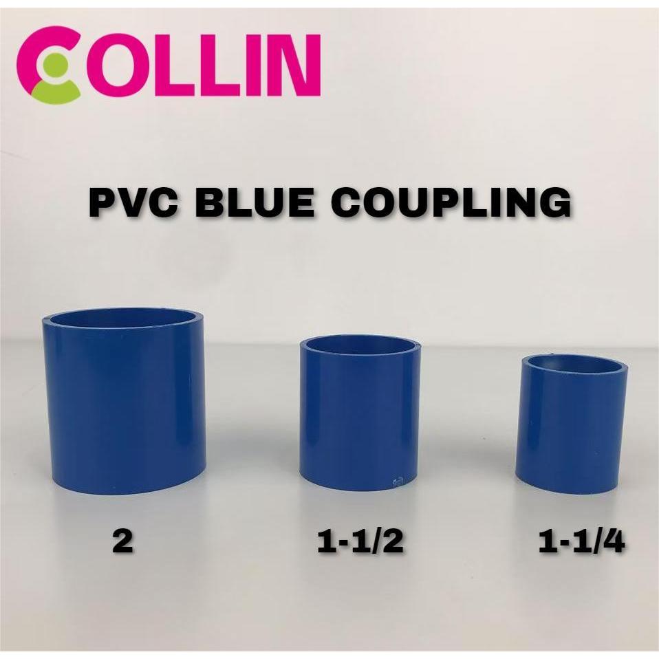 PVC BLUE COUPLING 1-1/4 1-1/2 2 PVC BLUE FITTINGS PIPE PUMP PARTS ...