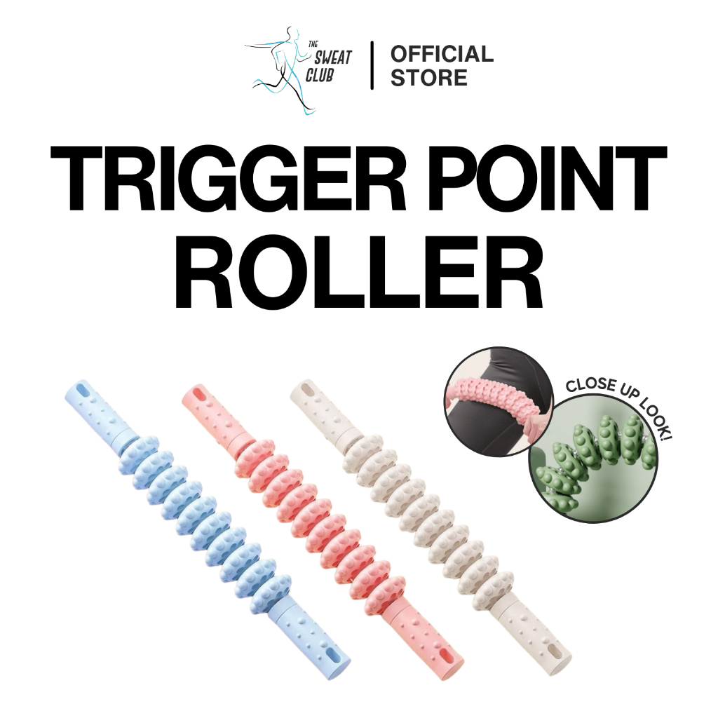 46cm Portable Spiky Massage Roller Stick Fitness Handheld Foam Roller ...