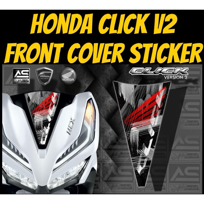 HONDA CLICK V2 FRONT PANEL DECALS PRINTED LAMINATED | Shopee Philippines