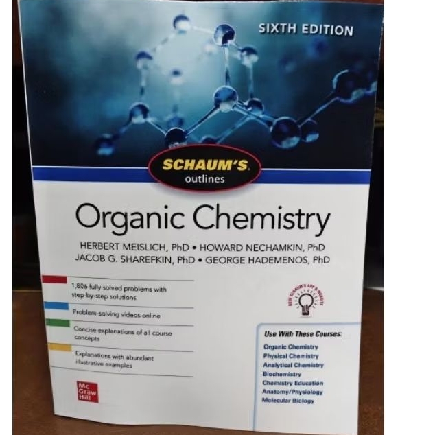 Schaums Oultine Organic Chemistry 4th & 6th edition 1,800 Fully Solved ...