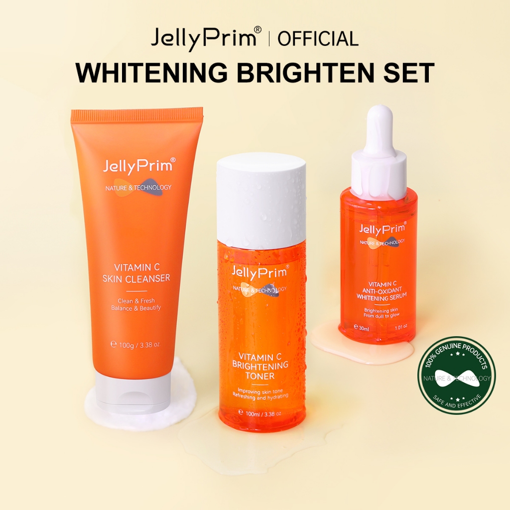 JellyPrim Vitamin C Face Serum Brightening Whitening Skin Fade Dark ...