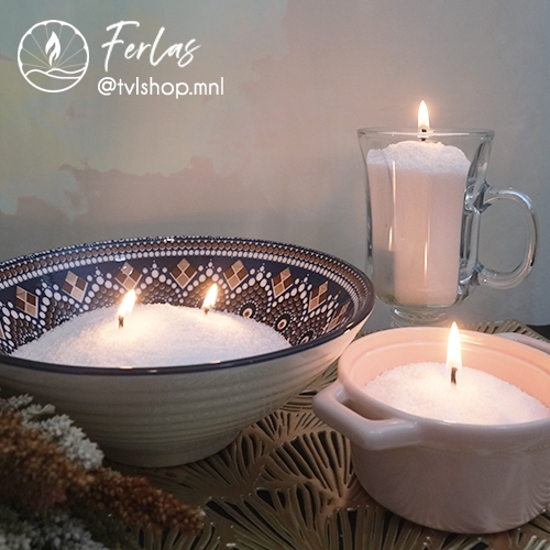 Sand Wax / Pearl Wax / Ice wax for Candles 1kg/pack (NO WICKS INCLUDED ...