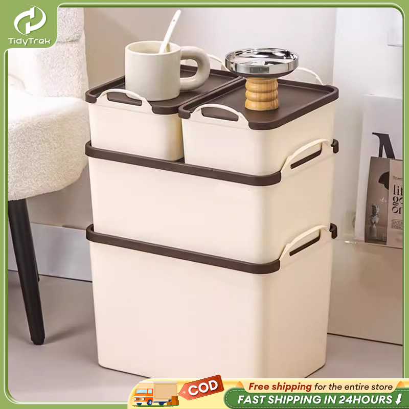 TT Plastic Storage Box Stackable Large Capacity Organizer Box Bathroom ...