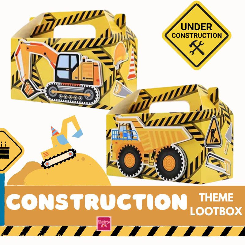 (High Quality) Construction Theme Lootbox Construction Theme Party Construction Engineering ...