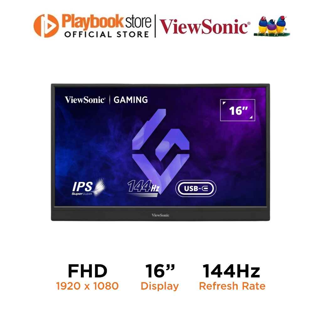 ViewSonic VX1654 16" Full HD 1920 x 1080 144Hz IPS Technology 4.67ms ...