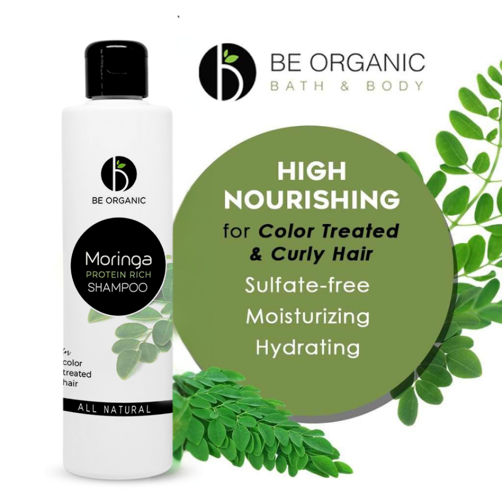 Be Organic Sulfate-free Moringa Shampoo 250ml (For Colored & Curly Hair ...