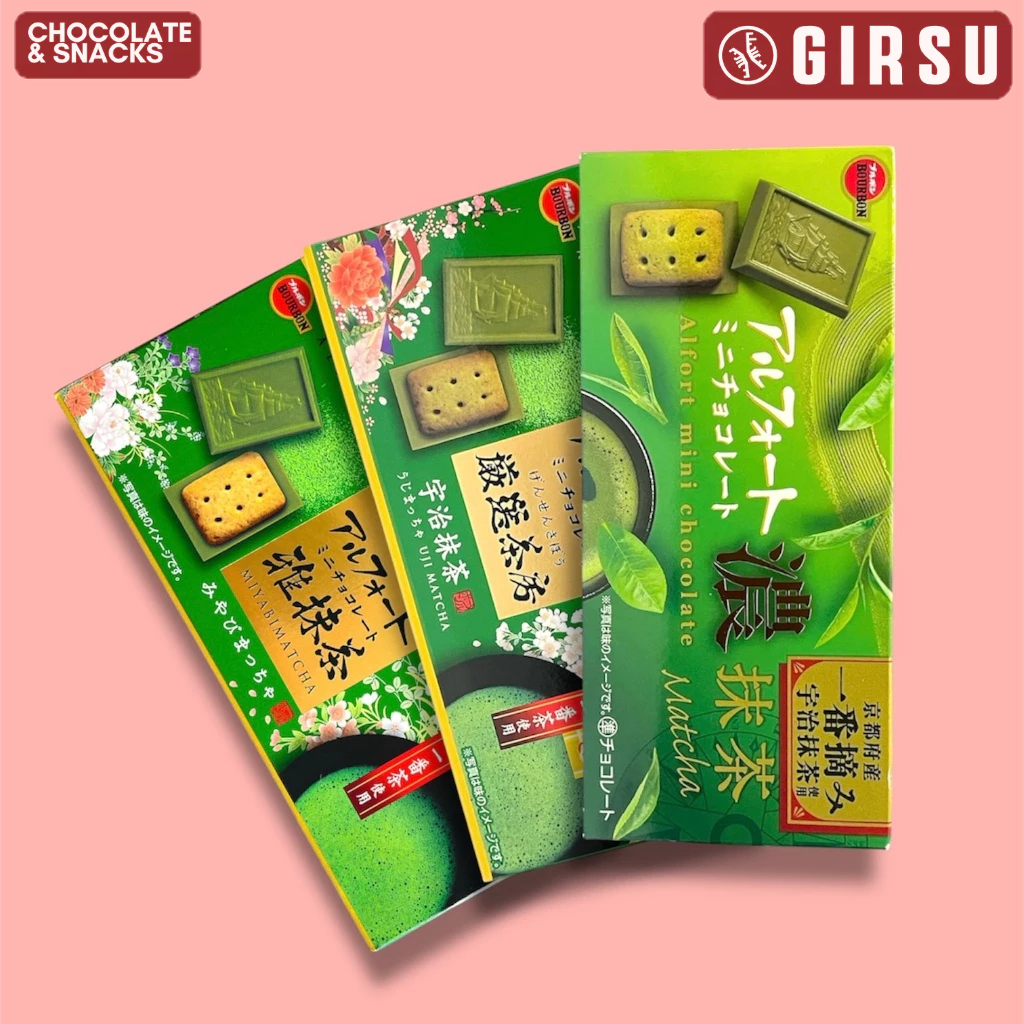 Japan Bourbon Alfort Mini Chocolate Miyabi & Uji Matcha | Shopee ...