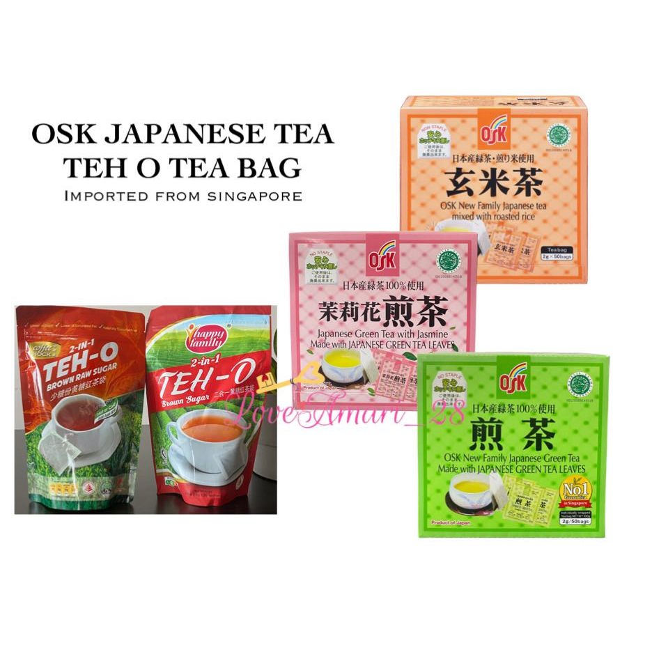 OSK Green Tea X OSK Jasmine Tea X Teh O - Imported from Singapore ...