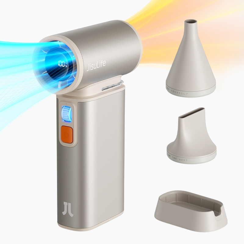 JISULIFE Handheld Fan Ultra1 3 in 1 Portable Turbo Jet Fan 9000mAh ...