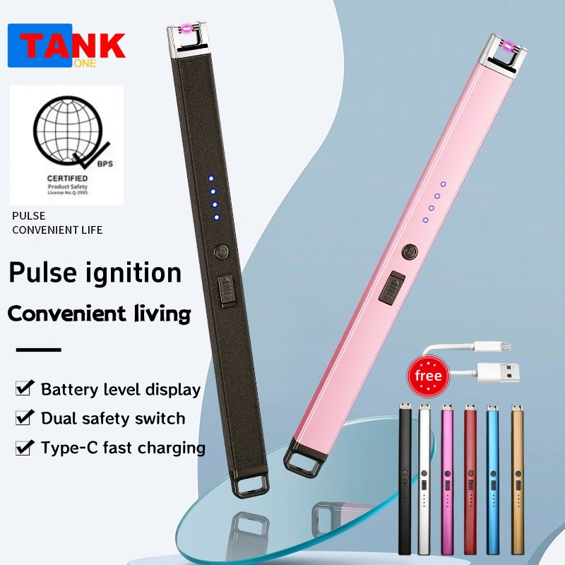USB Rechargeable Safety Lighter Electronic Candle Lighter Windproof ...