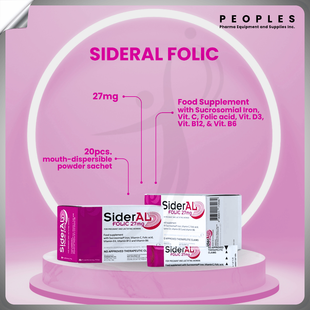 Sideral Folic 27mg per sachet | Shopee Philippines