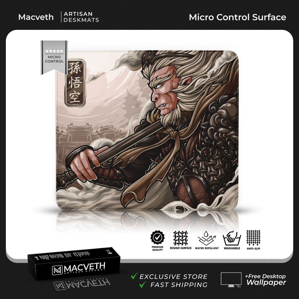 Macveth | SanWukon | 450x400x4mm Micro Control | Desk mat | Gaming ...