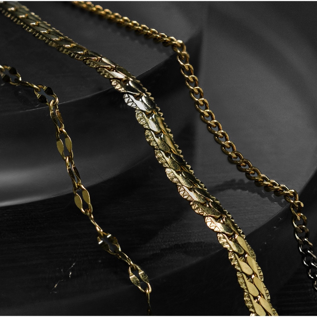 Burvon The Classic Collection Necklaces (Plain Chain Jewelry) | Shopee ...