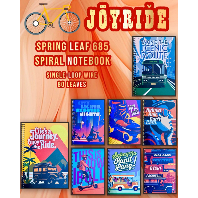 Springleaf 685 Spiral Notebook JOYRIDE 60 gsm 80 leaves single loop ...
