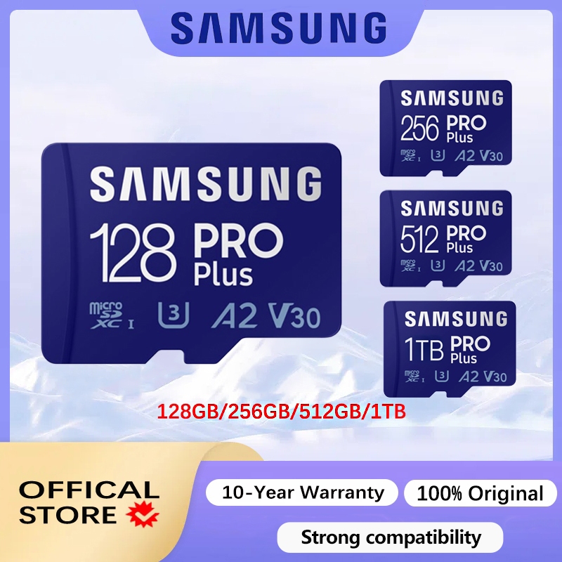Samsung SD Card PRO Plus 1TB 512GB 256GB 128GB Memory Card UHS-I U3 V30 ...