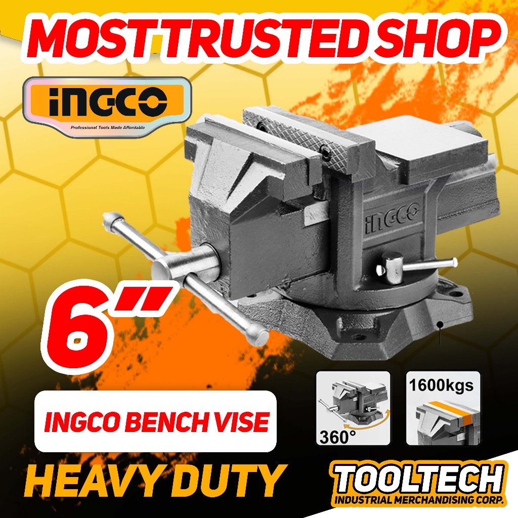 Ingco Bench Vise 6" HEAVY DUTY | Shopee Philippines