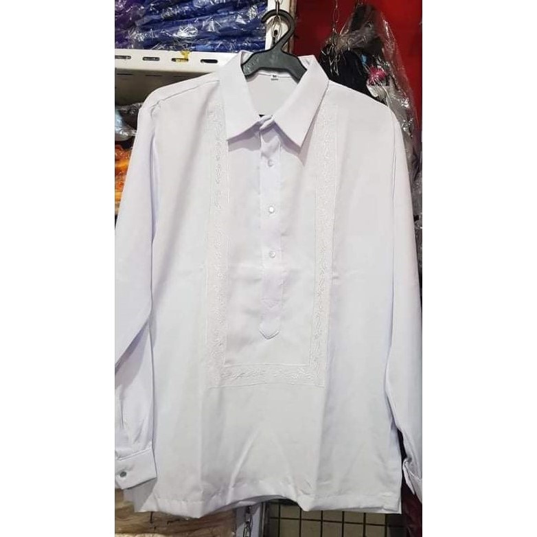 High Quality Long Sleeve Barong for Men Casual/Formal/School Uniform ...