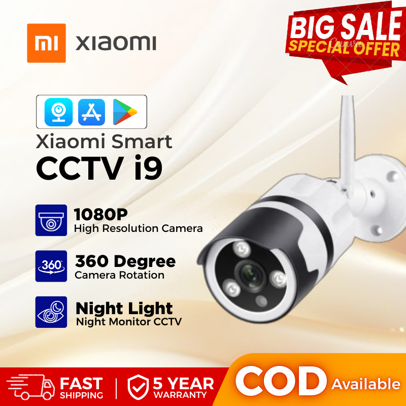 Wireless CCTV Camera i9 HD 1080p 180°Wide Angle Outdoor Waterproof ...