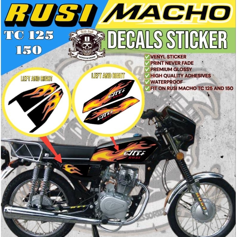 Rusi Macho TC 125 and 150 Decals Sticker Accessories / Rusi Macho ...