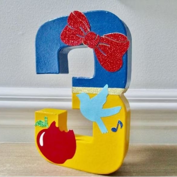 Snowwhite theme letter and number standee | Shopee Philippines