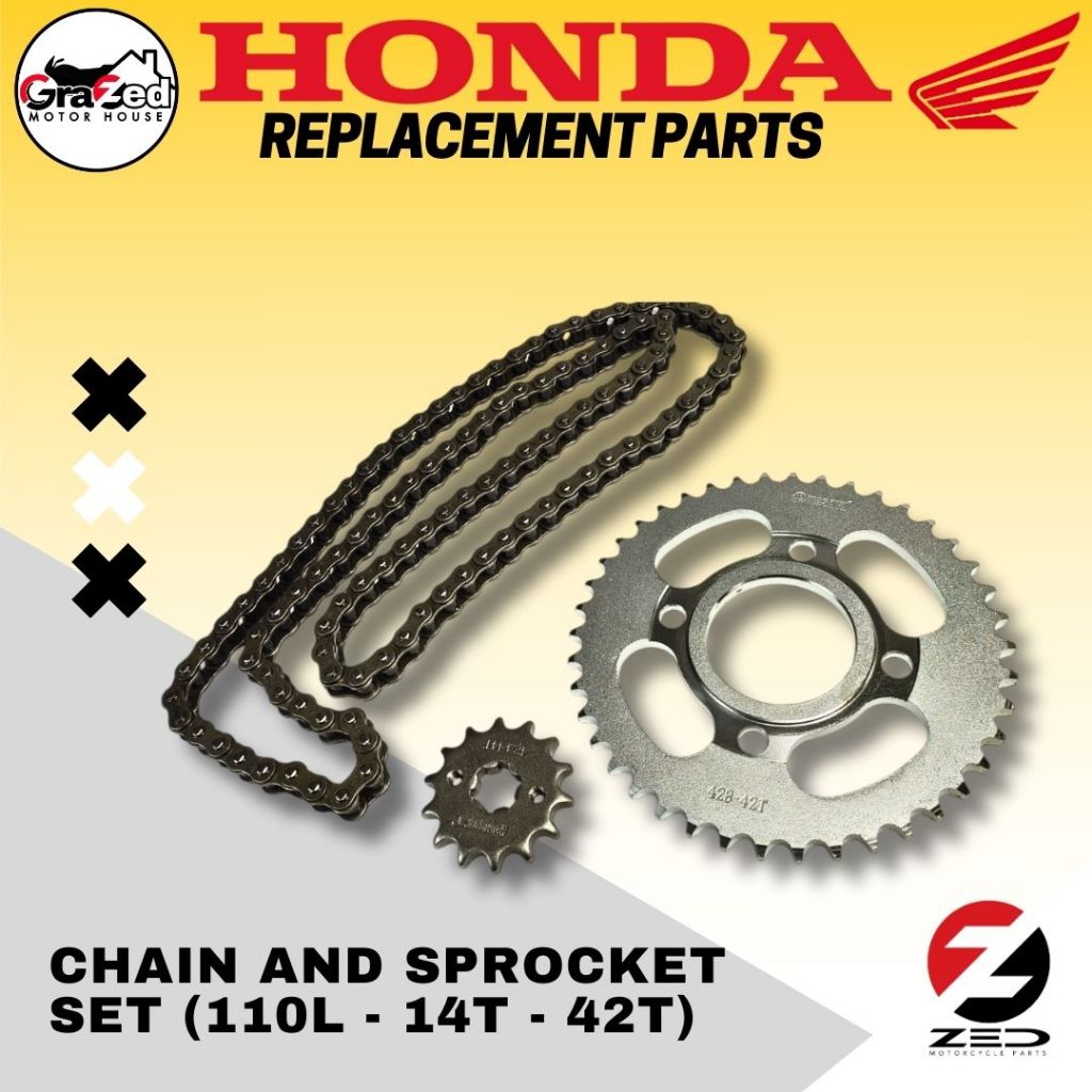 Chain and Sprocket Set for TMX 155 / TMX 125 / Rusi 125 / Rusi 150 (14t ...