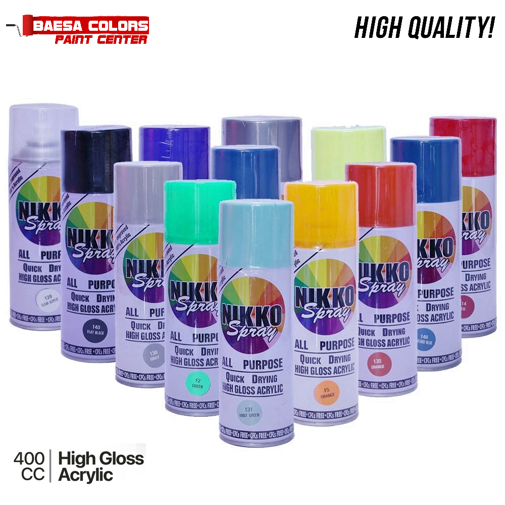 NIKKO Spray Paint All Purpose Quick Drying High-Gloss Acrylic ...