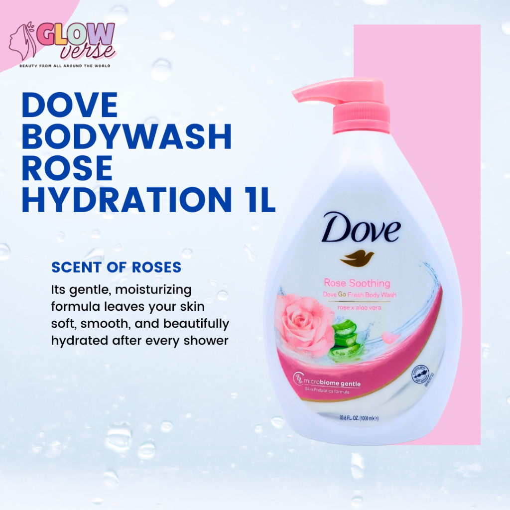 Dove Bodywash Rose Hydration 1L | Shopee Philippines