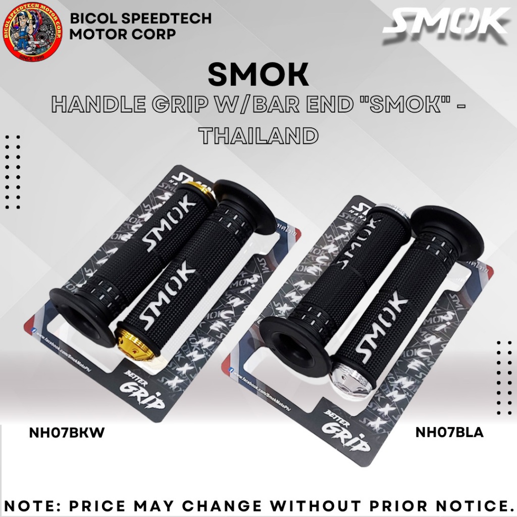 SMOK HANDLE GRIP WITH BAR END GOLD/WHITE SILVER/WHITE WITH FREEBIES ...