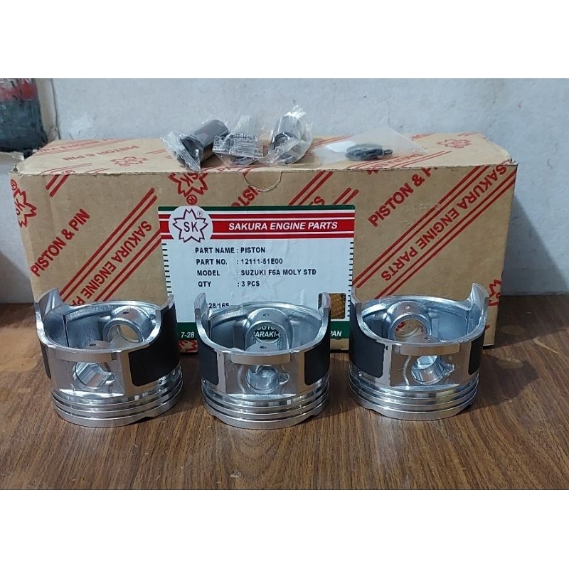 PISTON ASSEMBLY SUZUKI MULTICAB F6A 3CYL. STD SAKURA MALAYSIA | Shopee Philippines