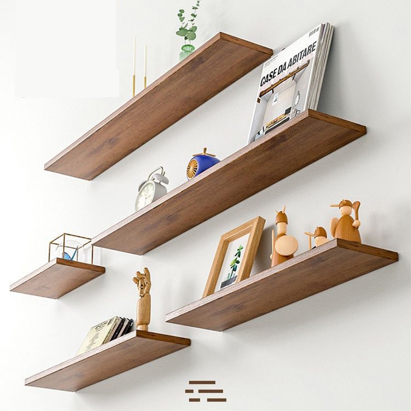 Thickening Wood Wall Book Shelf Decor Floating Hanging Shelve Display ...